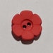 Bright Red Daisy Flower Plastic Button - 15mm / 5/8 Inch - Dill Buttons ...