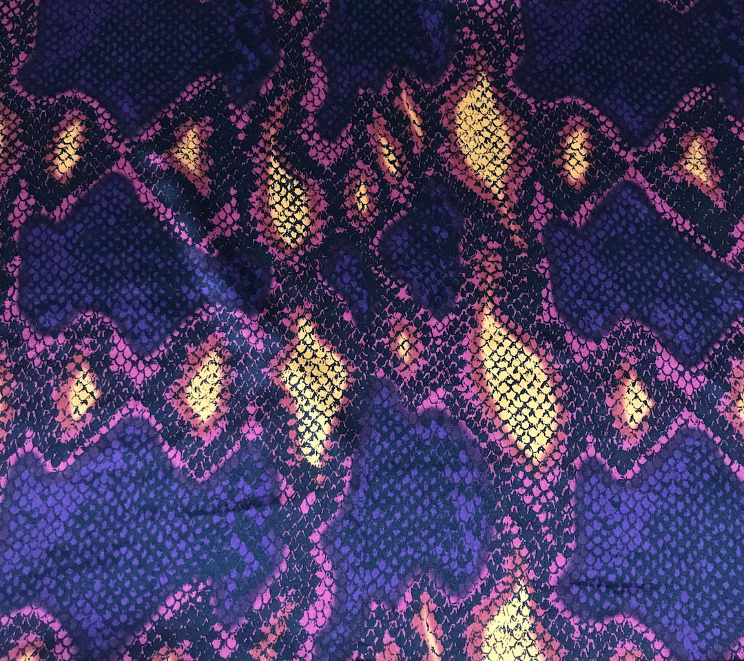 Rainbow Snakeskin - Silk Charmeuse Fabric - Etsy