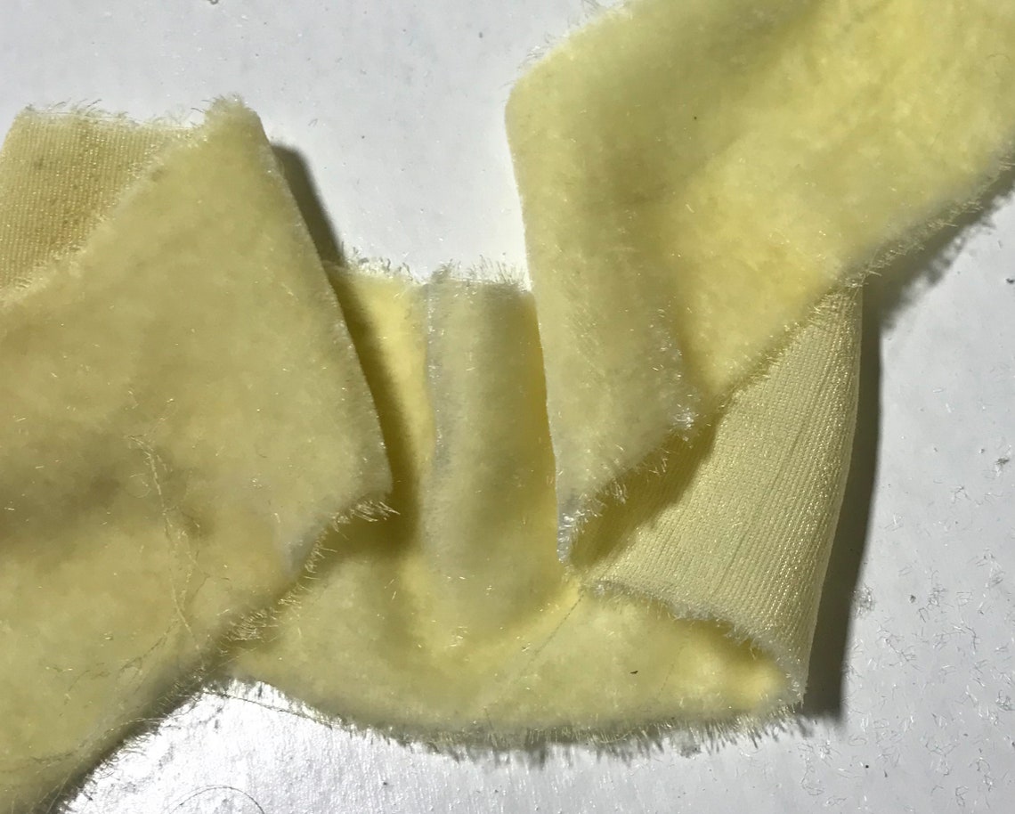 Hand Dyed Butter Yellow Silk Velvet Ribbon 4 Widths to - Etsy