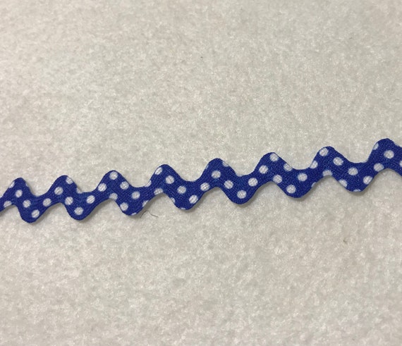 Royal Blue Polka Dot Rick Rack Trim Made in France 3/8 | Etsy