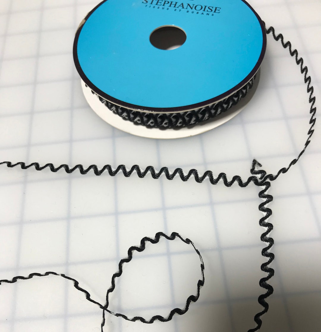 Black & White Ric Rac Trim Made in France 1/4" Wide X 3 Yards - Etsy