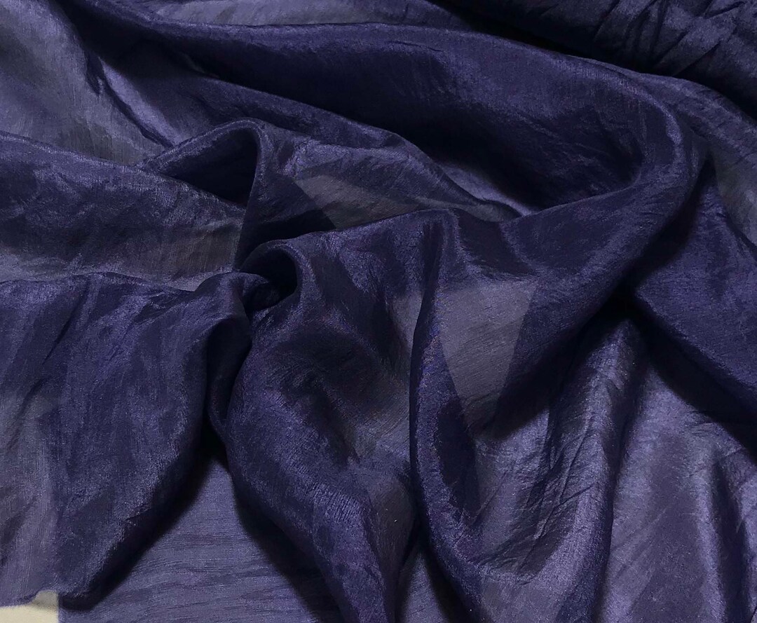 Hand Dyed Dark MIDNIGHT BLUE China Silk HABOTAI Fabric - Etsy