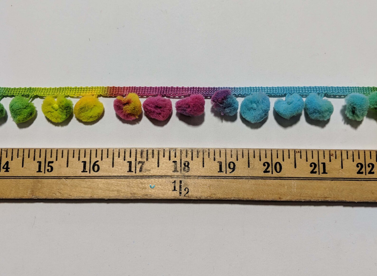 BRIGHT NEON Variegated French Pom Pom Trim 7/8 Wide - Etsy