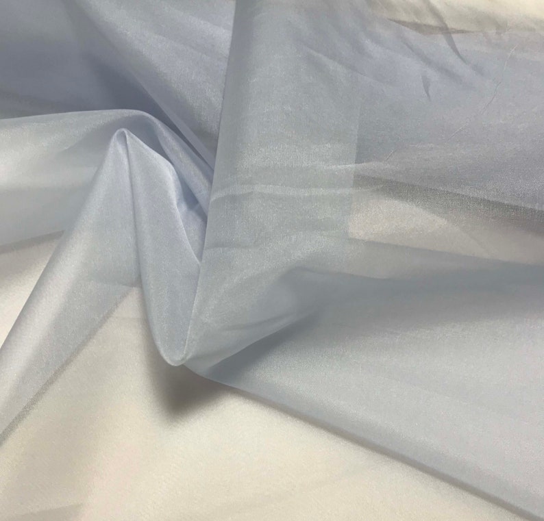 Light Blue - Silk Organza Fabric - Etsy