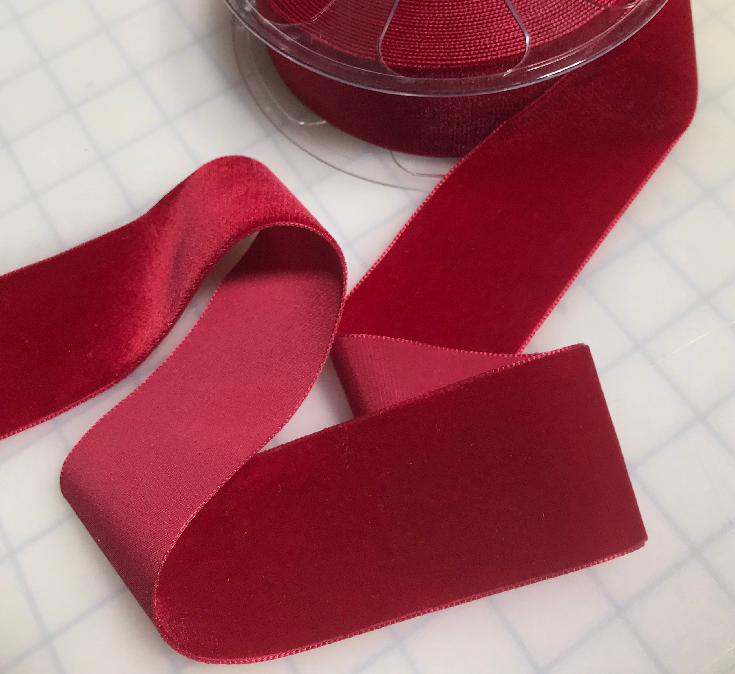 French VELVET Ribbon RUBY RED by the Yard (2" Wide) - Etsy
