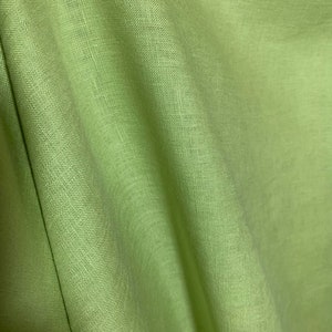 Apple Green 100% Linen Fabric - Etsy