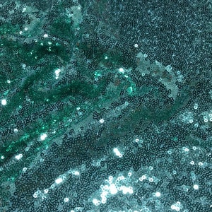 Mint Green - Sequin Spangle Sewn on Mesh Fabric - Etsy
