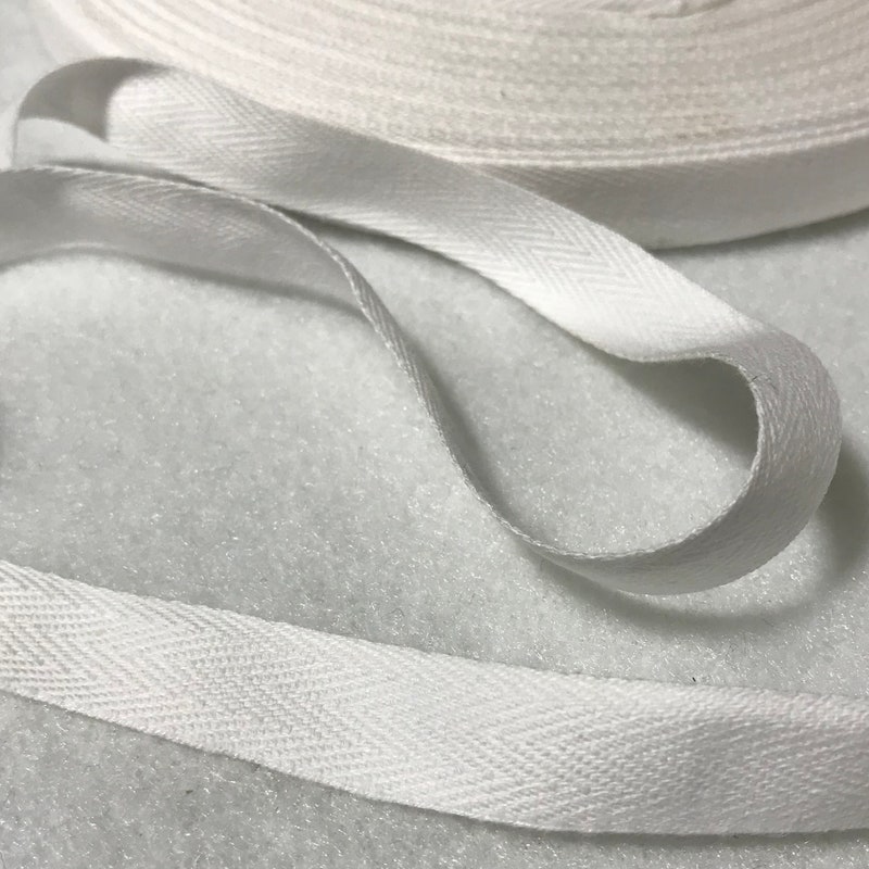 White Cotton Twill Tape - Etsy
