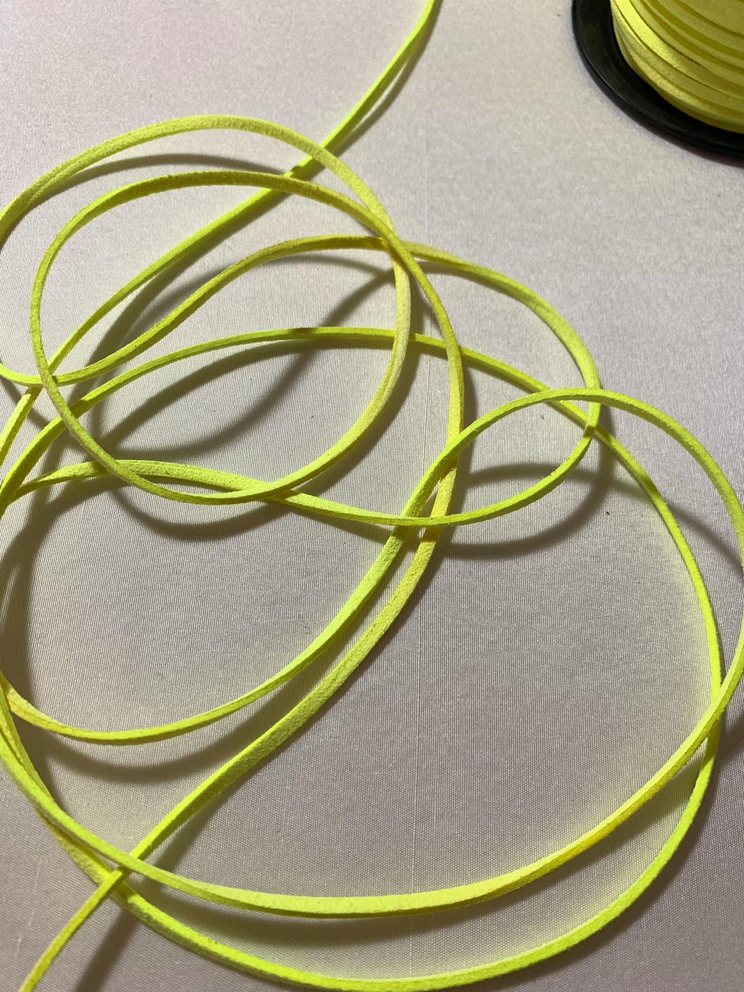 Neon Yellow Faux Suede Leather Cording Cord Trim 1/8"x 10 Yards - Etsy