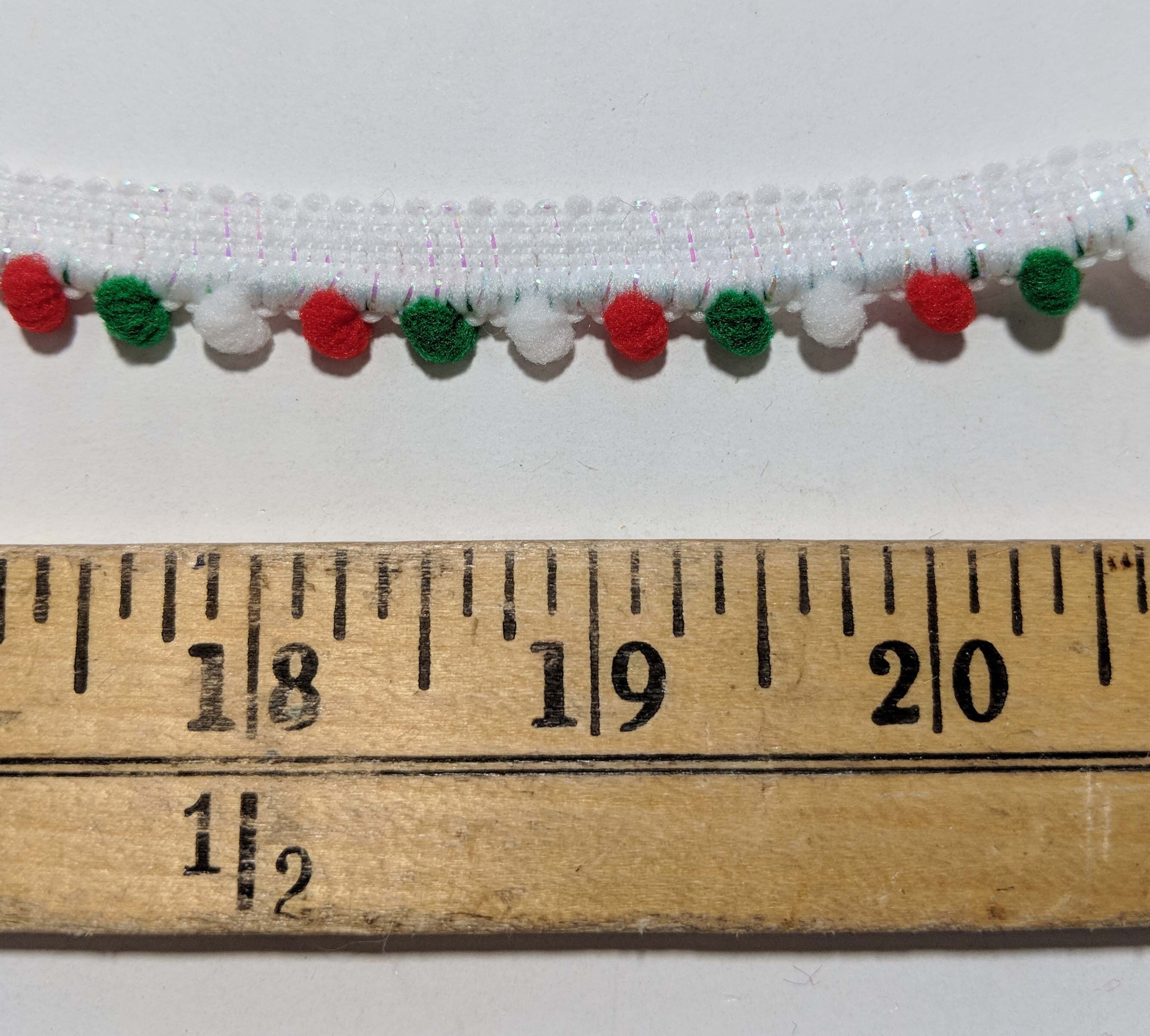 CHRISTMAS Variegated French Pom Pom Trim 1/2 Wide - Etsy