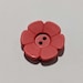 Daisy Bright Red Flower Plastic Button - 28mm / 1 1/8 Inch - Dill ...