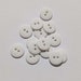 White Round 2 Hole Plastic Button - 13mm / 1/2 Inch - Dill Buttons ...