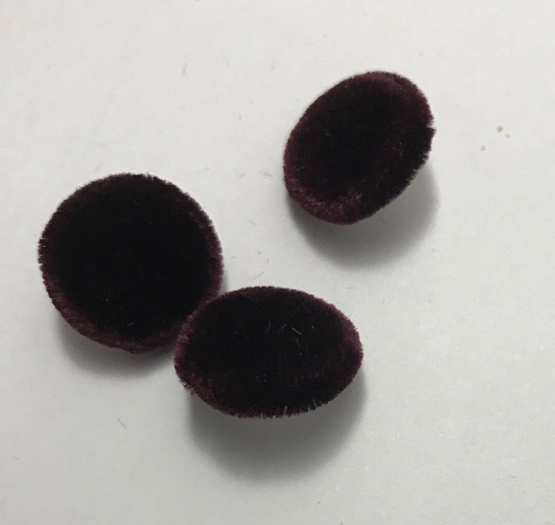 Maroon SILK VELVET Fabric Buttons Hand Made Buttons Set of - Etsy