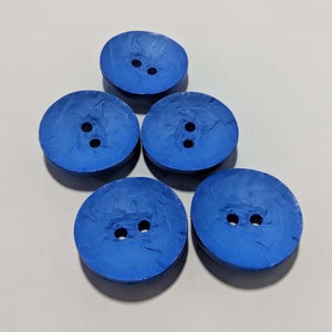 Large Round Royal Blue Polyamid Plastic Button - 45mm /1 3/4 Inch ...