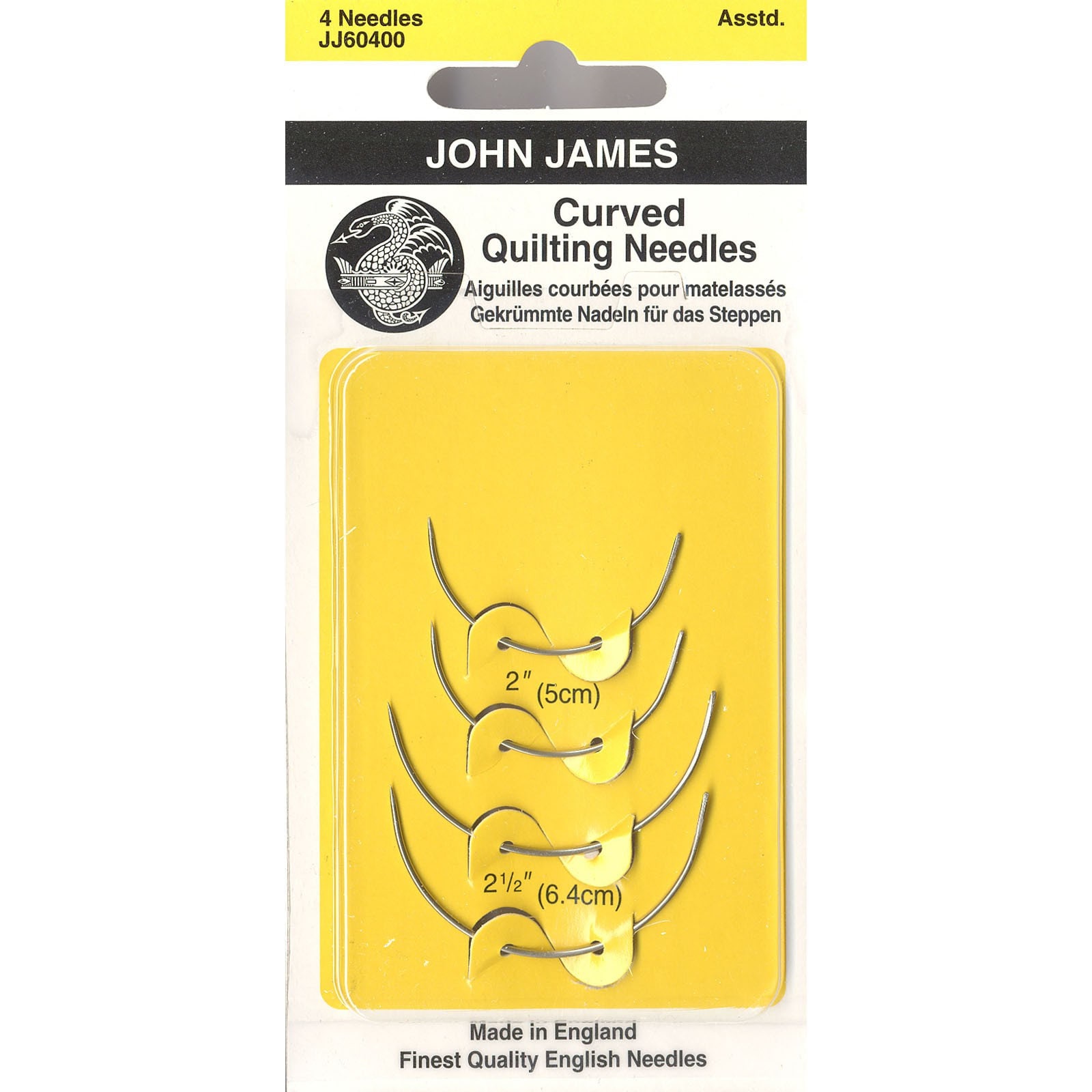 Colonial Needle JJ60400 Curved Quilting Hand Needles, 4-pack - Etsy