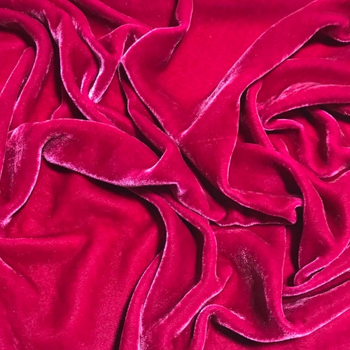 HOT PINK Silk Velvet Fabric - Etsy