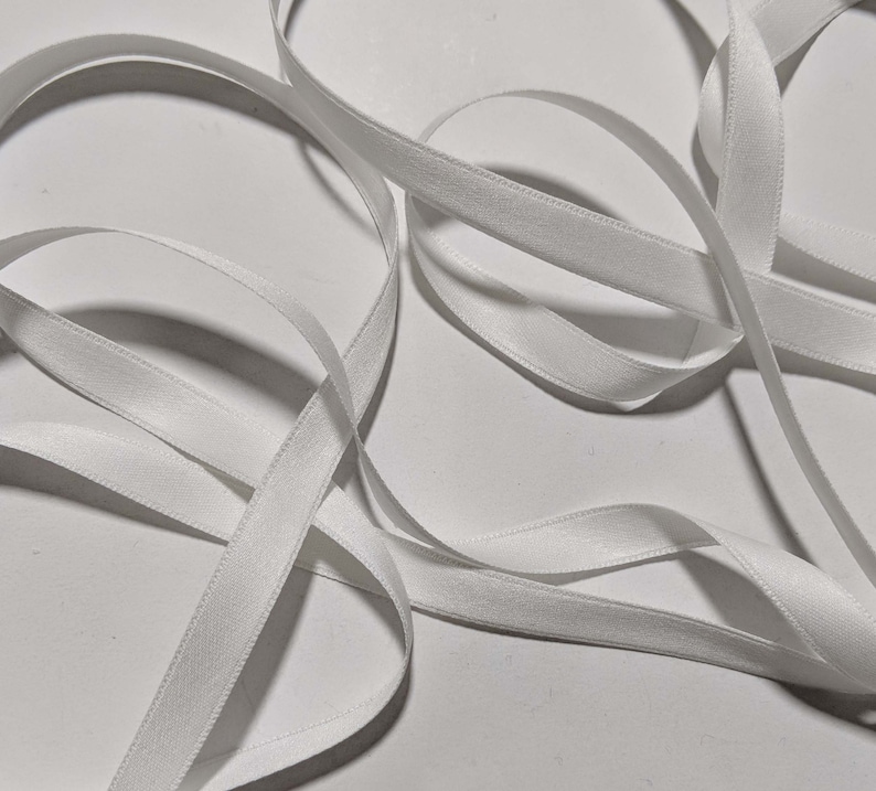 White Satin 100% COTTON Ribbon 4 Widths to Choose From | Etsy