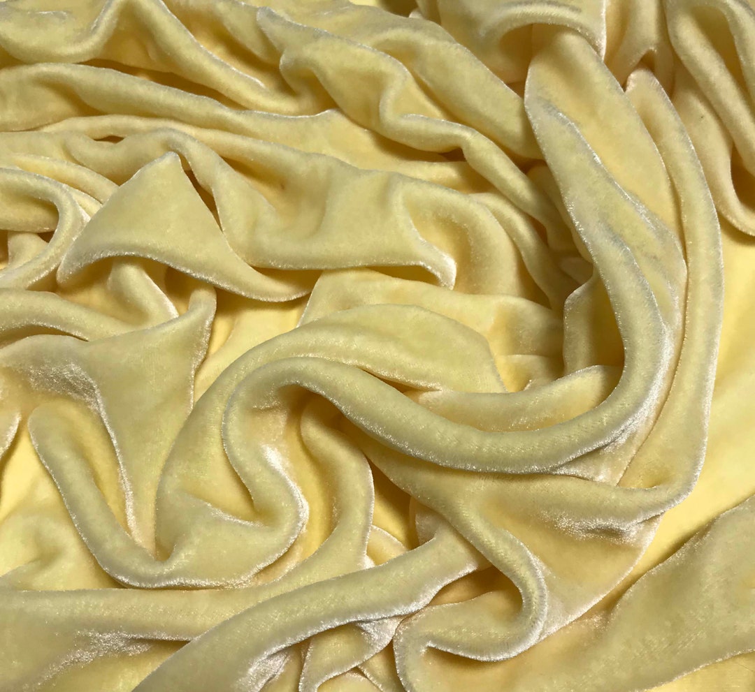 BUTTER YELLOW Hand Dyed Silk Velvet Fabric - Etsy