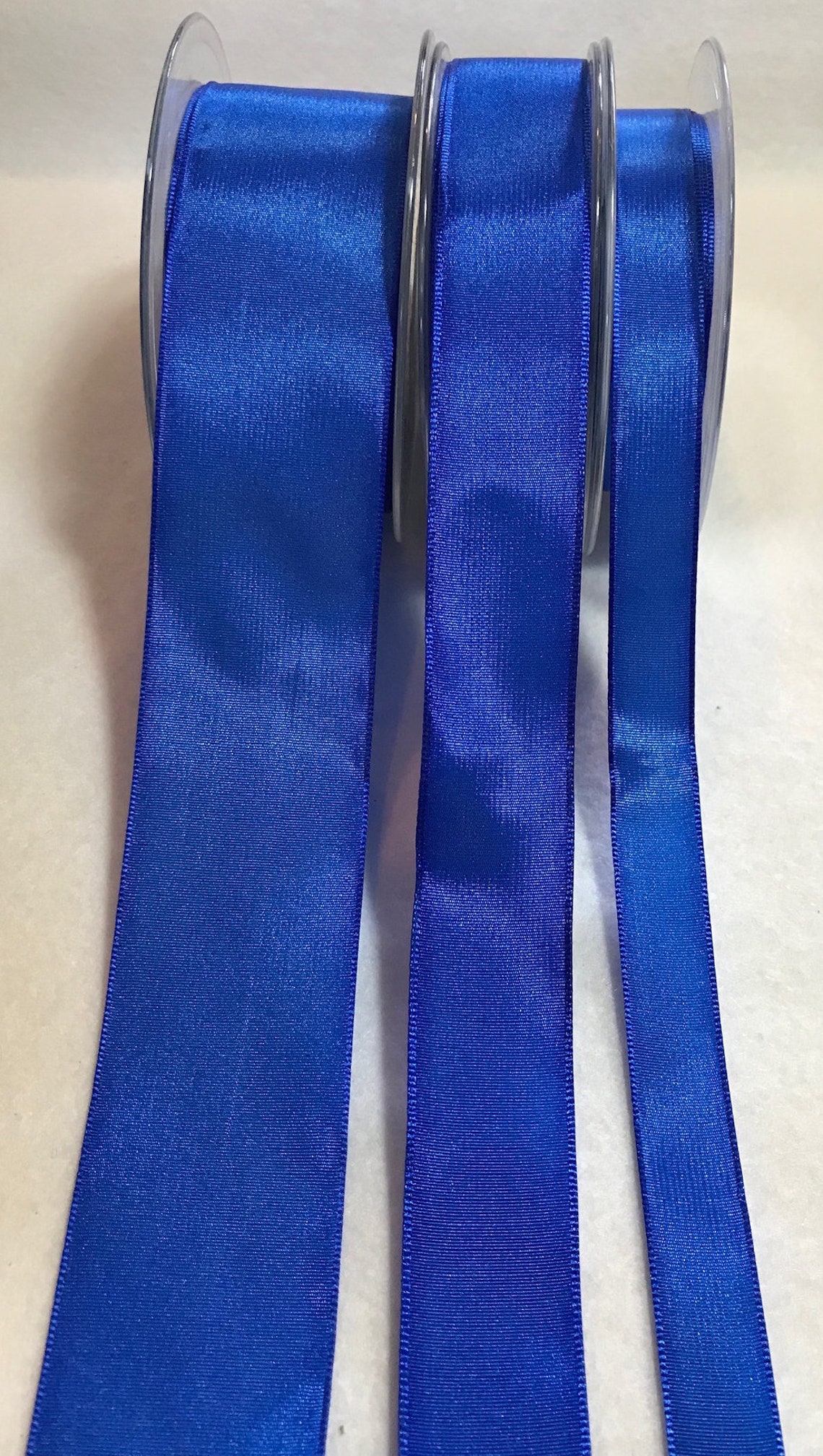 Royal Blue Wired Taffeta Ribbon Made in France 3 Widths to - Etsy