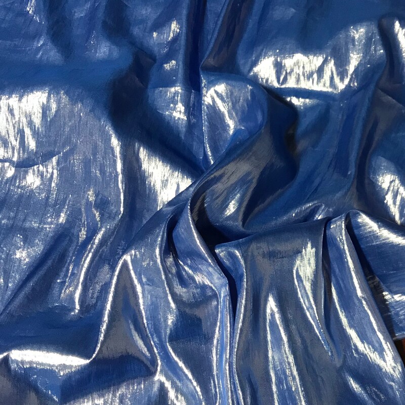 Blue Lurex Fabric - Etsy