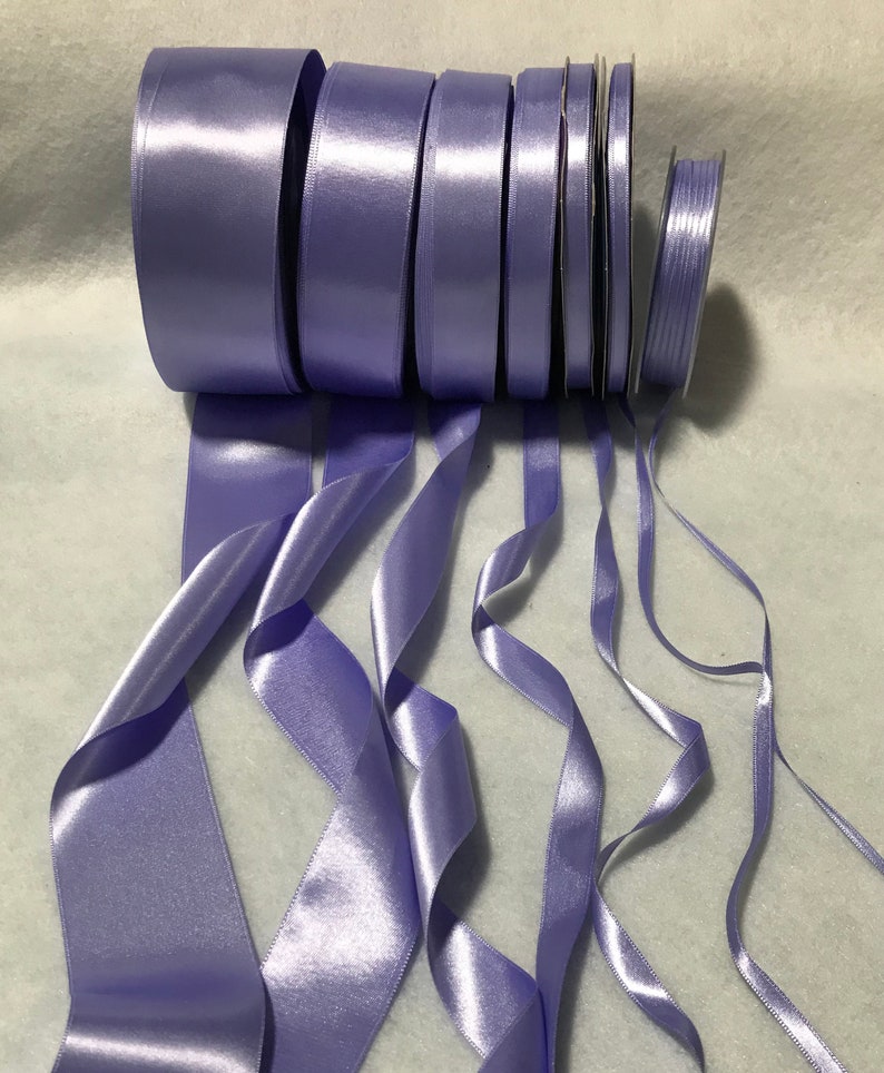 Periwinkle Double Sided Satin Ribbon Made in France 7 - Etsy