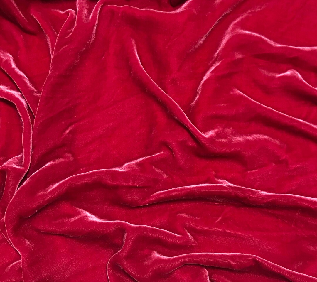 HOT PINK Silk Velvet Fabric - Etsy