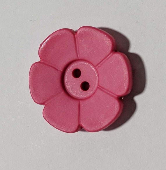 Daisy Fuchsia Pink Flower Plastic Button 28mm / 1 1/8 Inch - Etsy