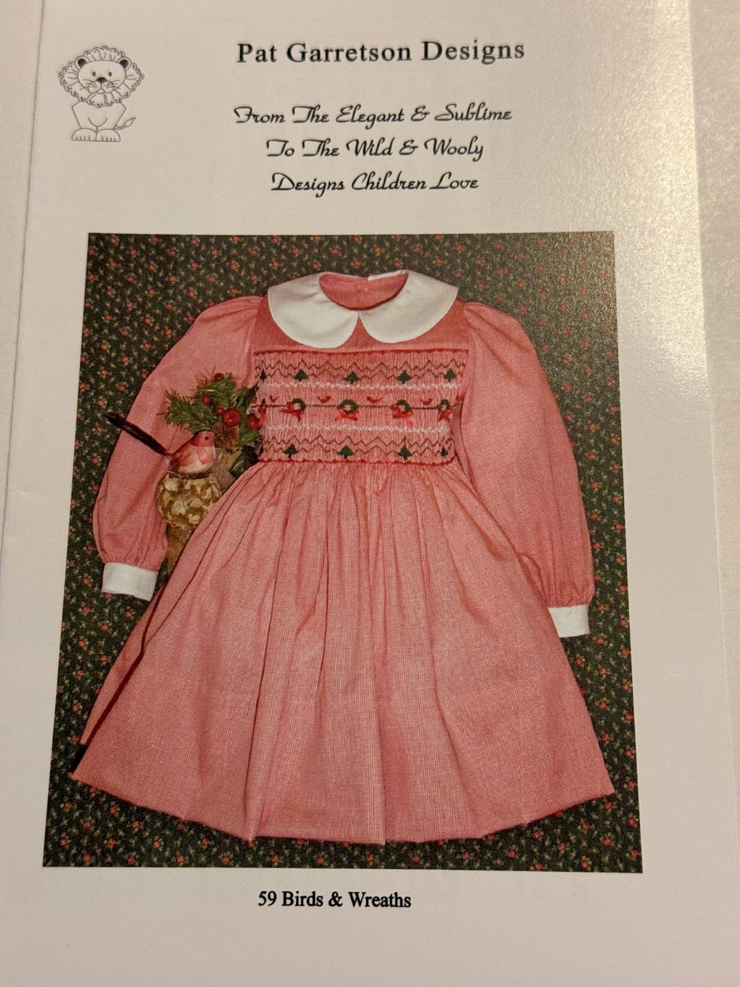 Smocking Plate #59 BIRDS & WREATHS by Pat Garretson - Etsy