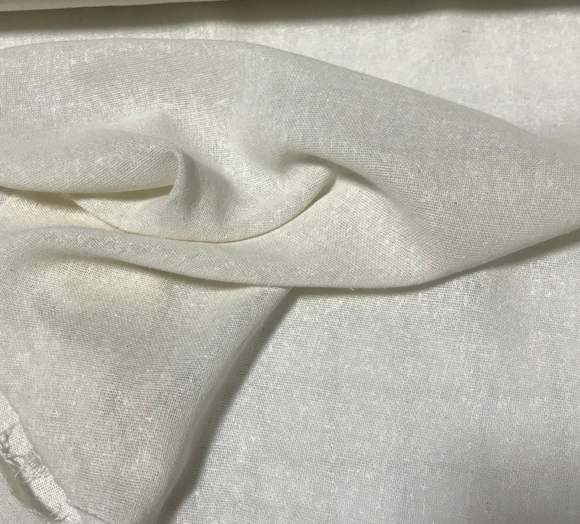 NATURAL WHITE Raw Silk Gauze NOIL Fabric - Etsy