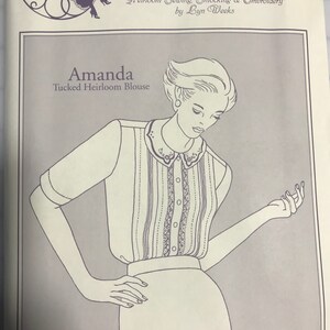Amanda Tucked Blouse Size Ladies 8-18 Heirloom Sewing Pattern - Etsy