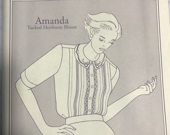 Amanda Tucked Blouse Size Ladies 8-18 Heirloom Sewing Pattern - Etsy