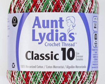Coats Aunt Lydia's Crochet Cotton Thread Size 20 Fine, White (181-201 ...