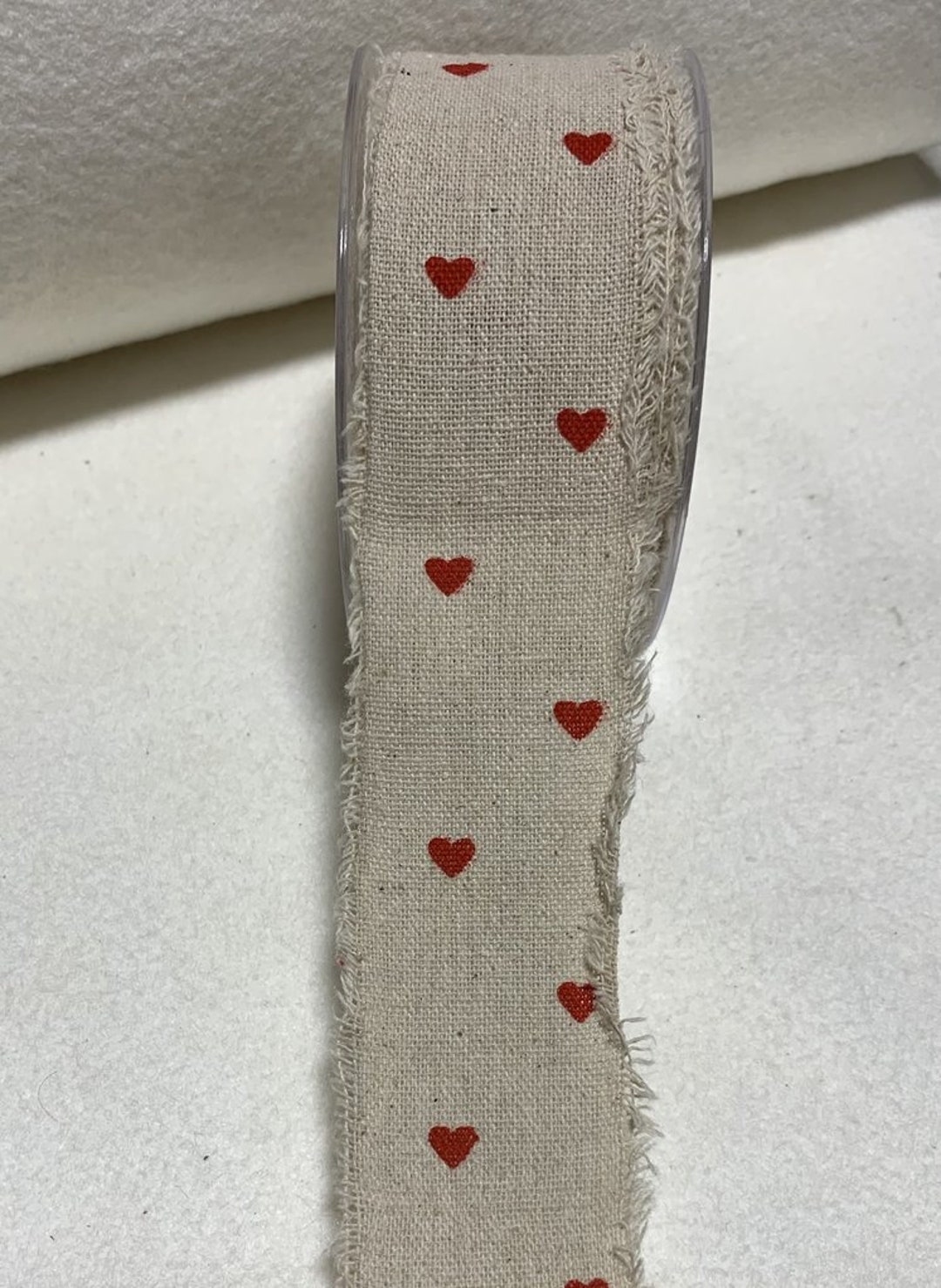Hearts Linen/cotton Frayed Edge Ribbon Trim Made in France 2" Wide - Etsy