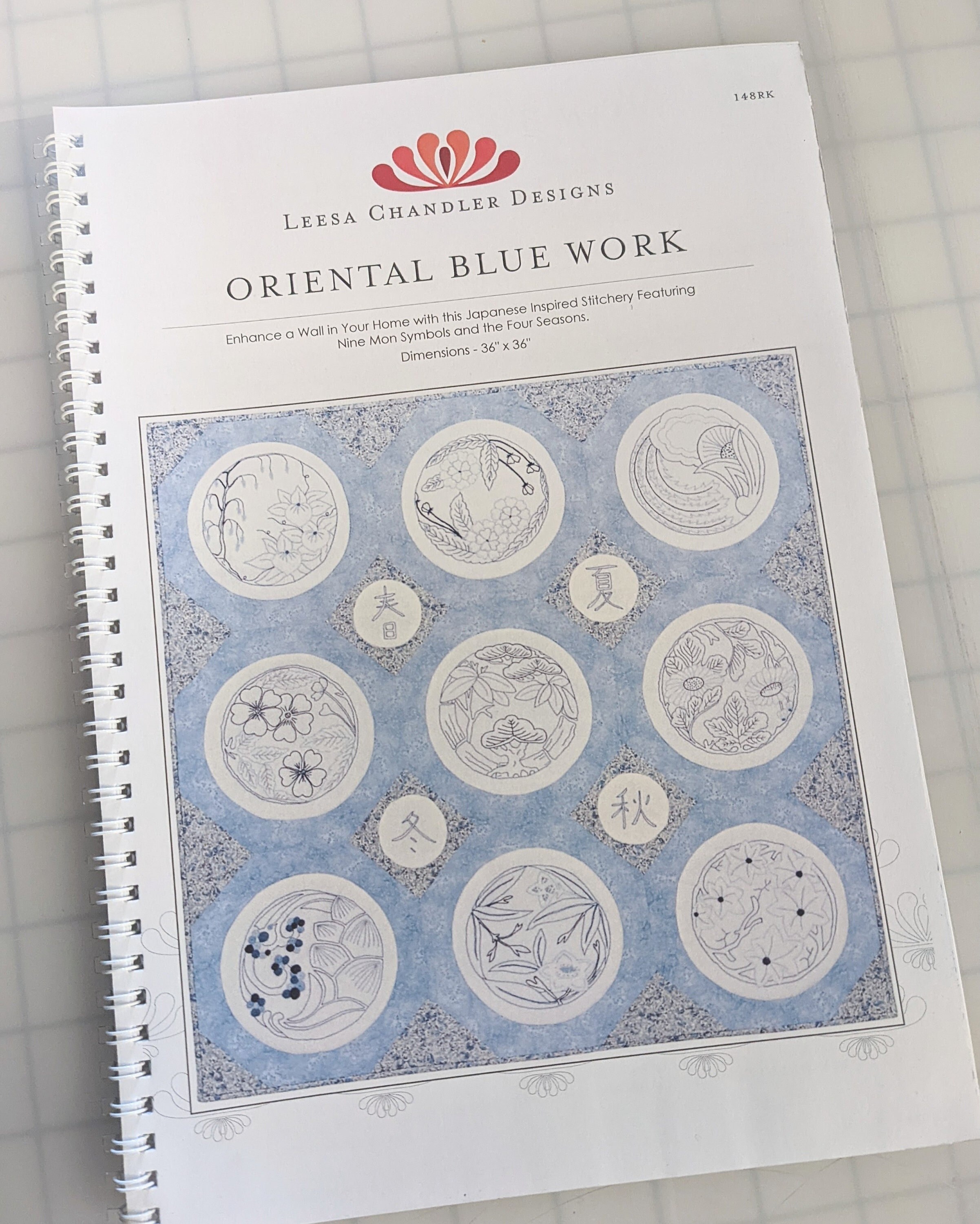 Oriental Blue Work Quilt Pattern by Leesa Chandler Designs - Etsy