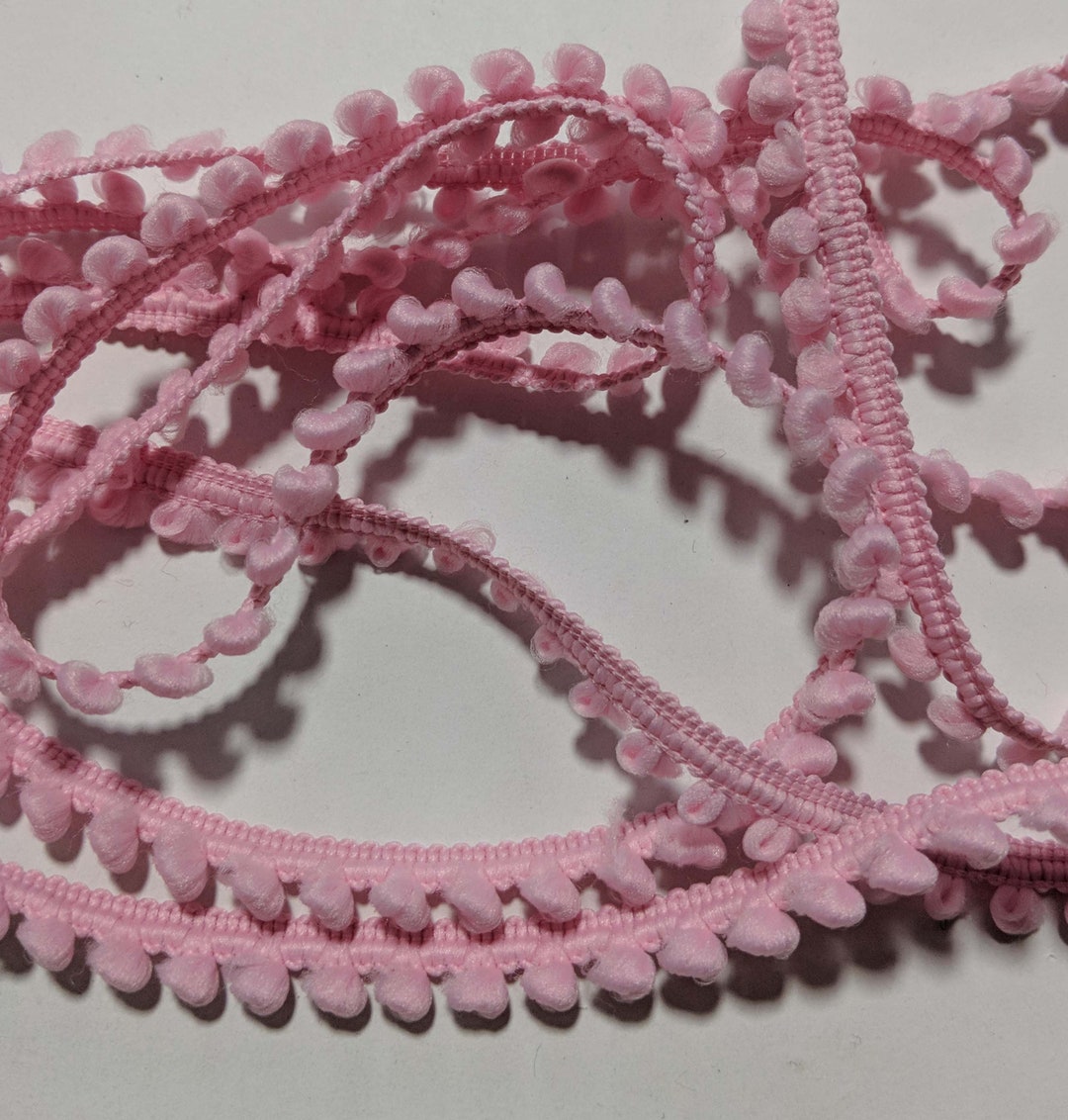 PINK French Pom Pom Trim (3/8" Wide) - Etsy