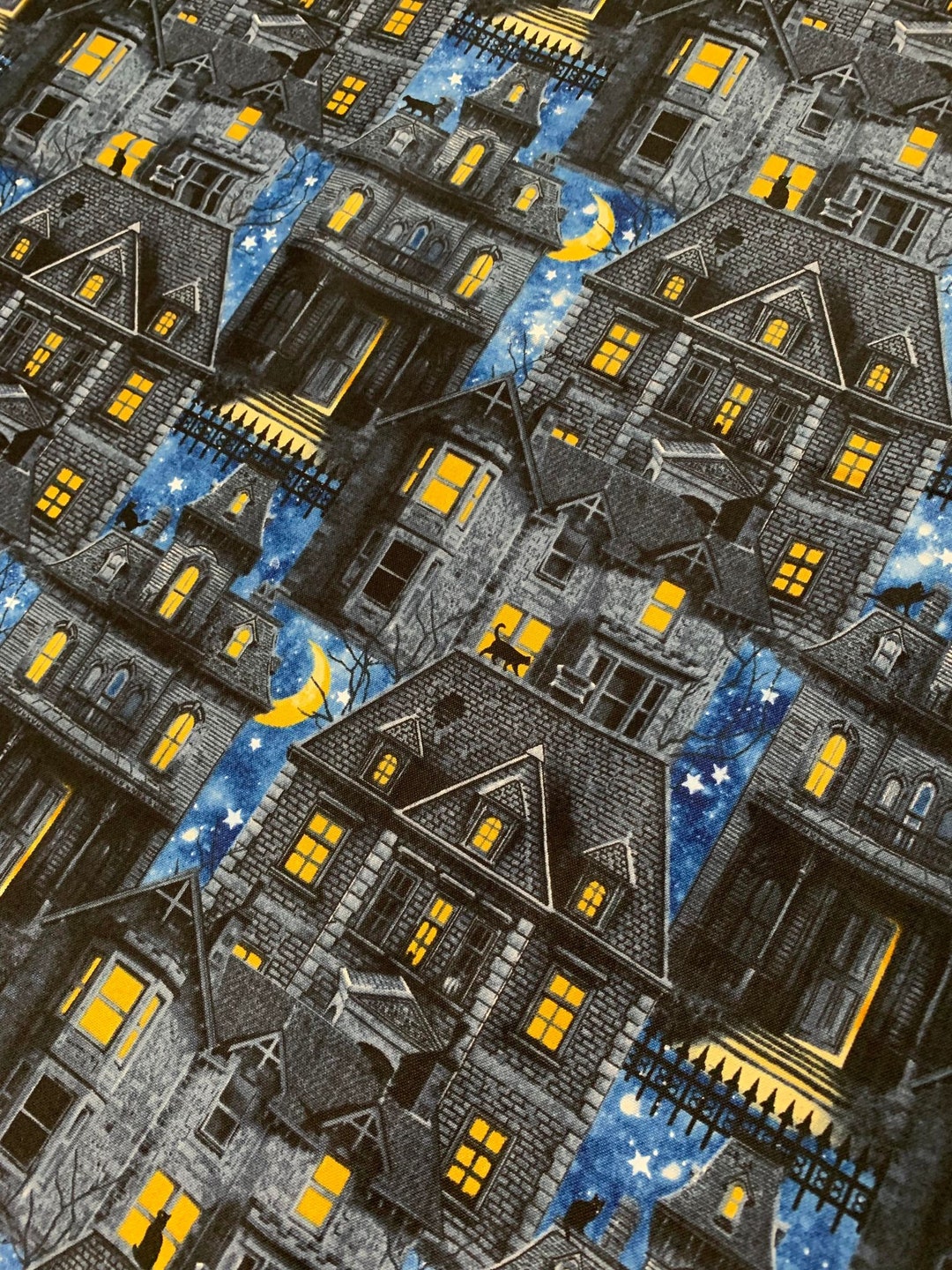 Hocus Pocus Haunted Houses - Northcott Cotton Fabric 25446-48 - Etsy
