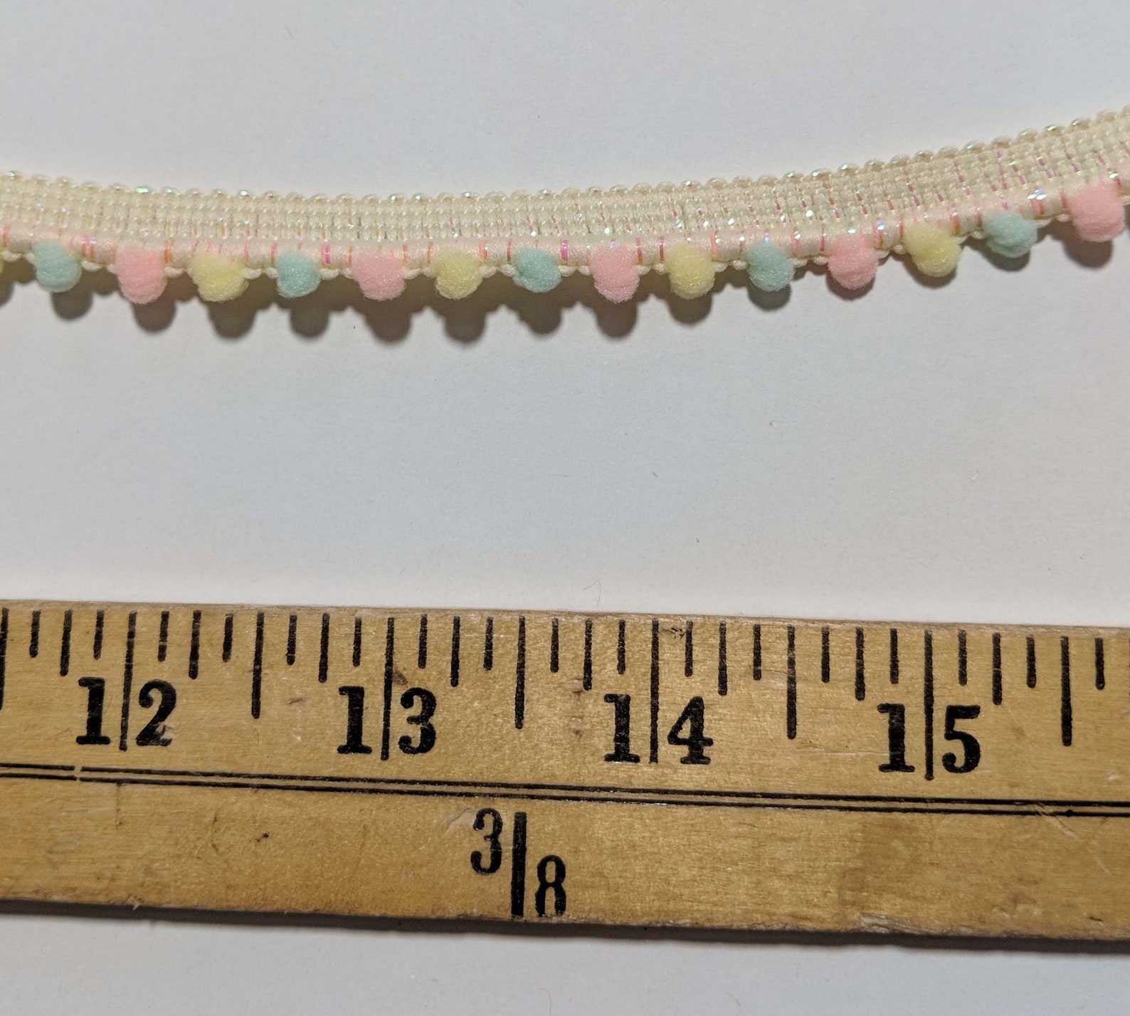 COTTON CANDY Variegated French Pom Pom Trim 1/2 Wide - Etsy