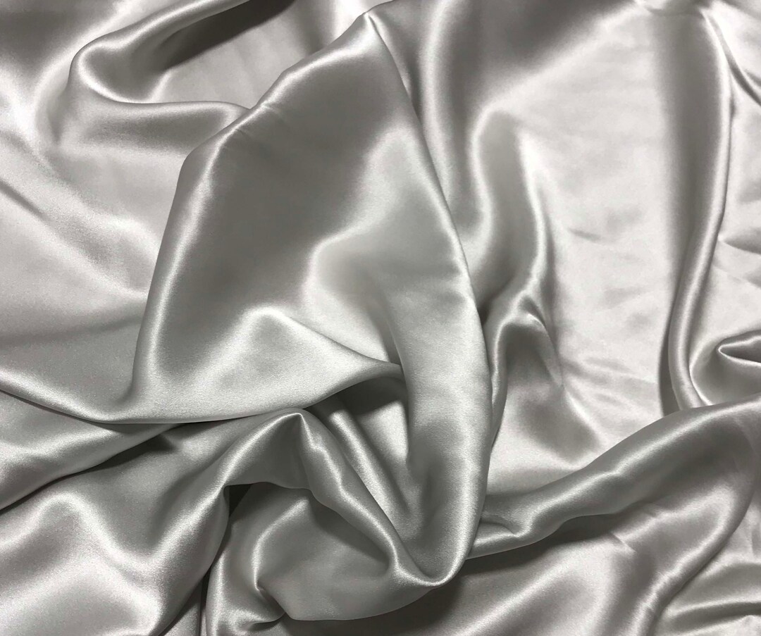 Silver - Silk Charmeuse Fabric - Etsy