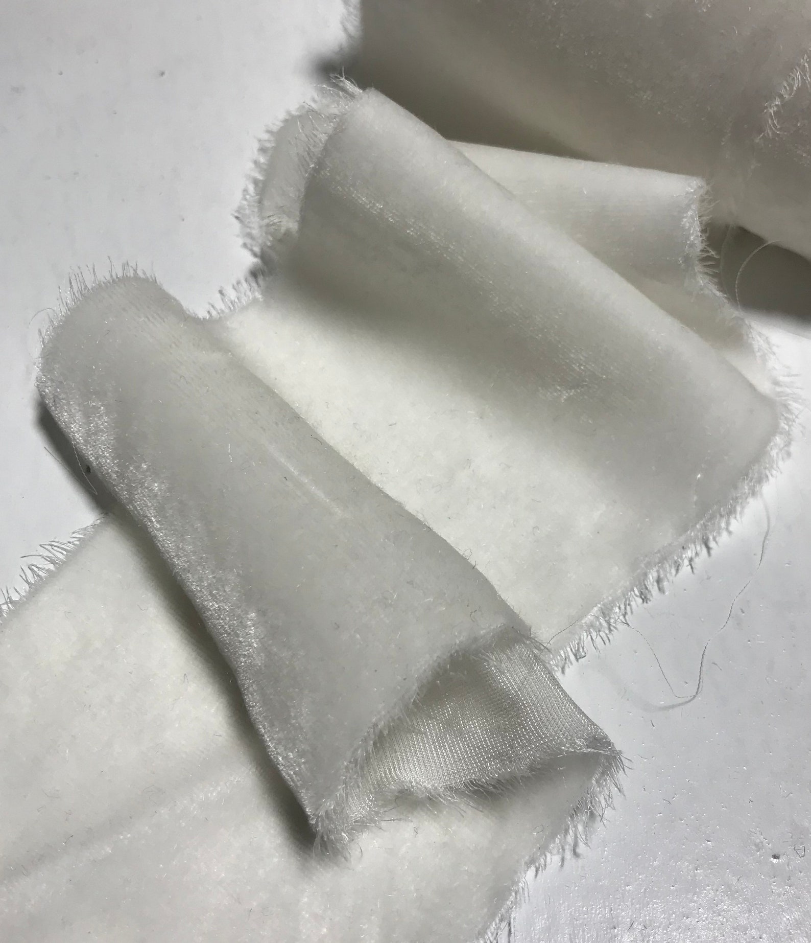 White Silk Velvet Ribbon 4 Widths to Choose From - Etsy