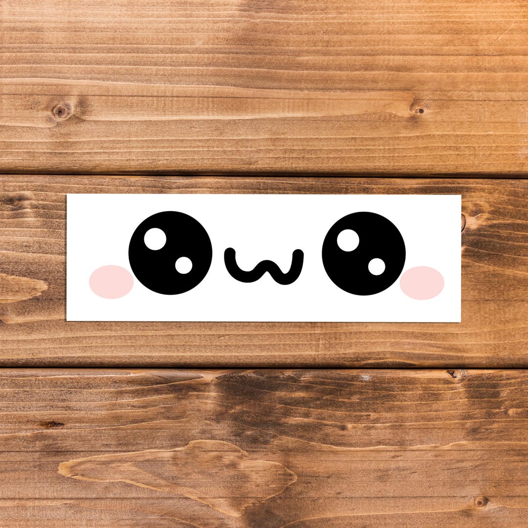 Cute Kawaii Face Sticker / Cute Face Decal ? Sticker for Laptops, Water ...