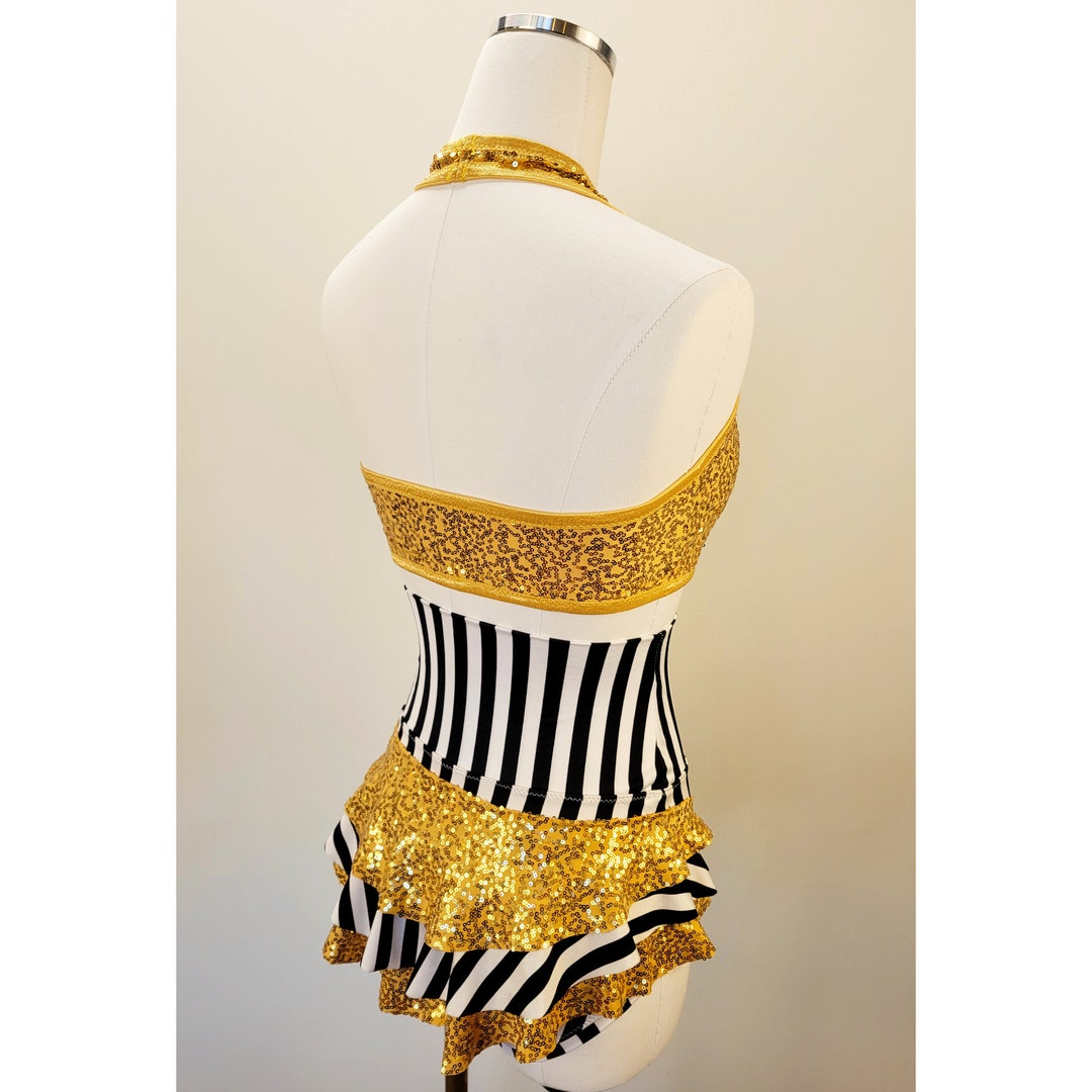 Sequin Halter and High Waist Ruffle Skirt Briefs, Aerial Performance ...
