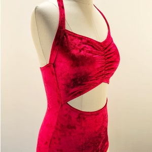 Crushed Velvet Cut Out Costume, Vintage Circus Leotard, Made to Order ...