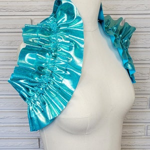 Single Color Ruffled Opera Shrug, Holographic Steampunk Collar, Variety ...