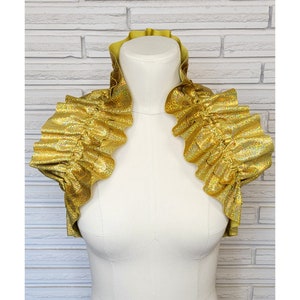 Single Color Ruffled Opera Shrug, Holographic Steampunk Collar, Variety ...