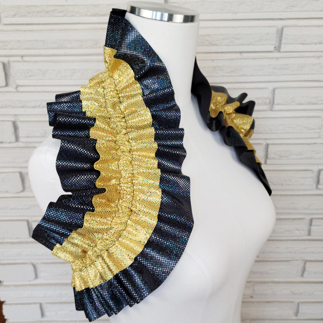 Two Color Ruffled Opera Shrug, Holographic Steampunk Collar, Variety of ...
