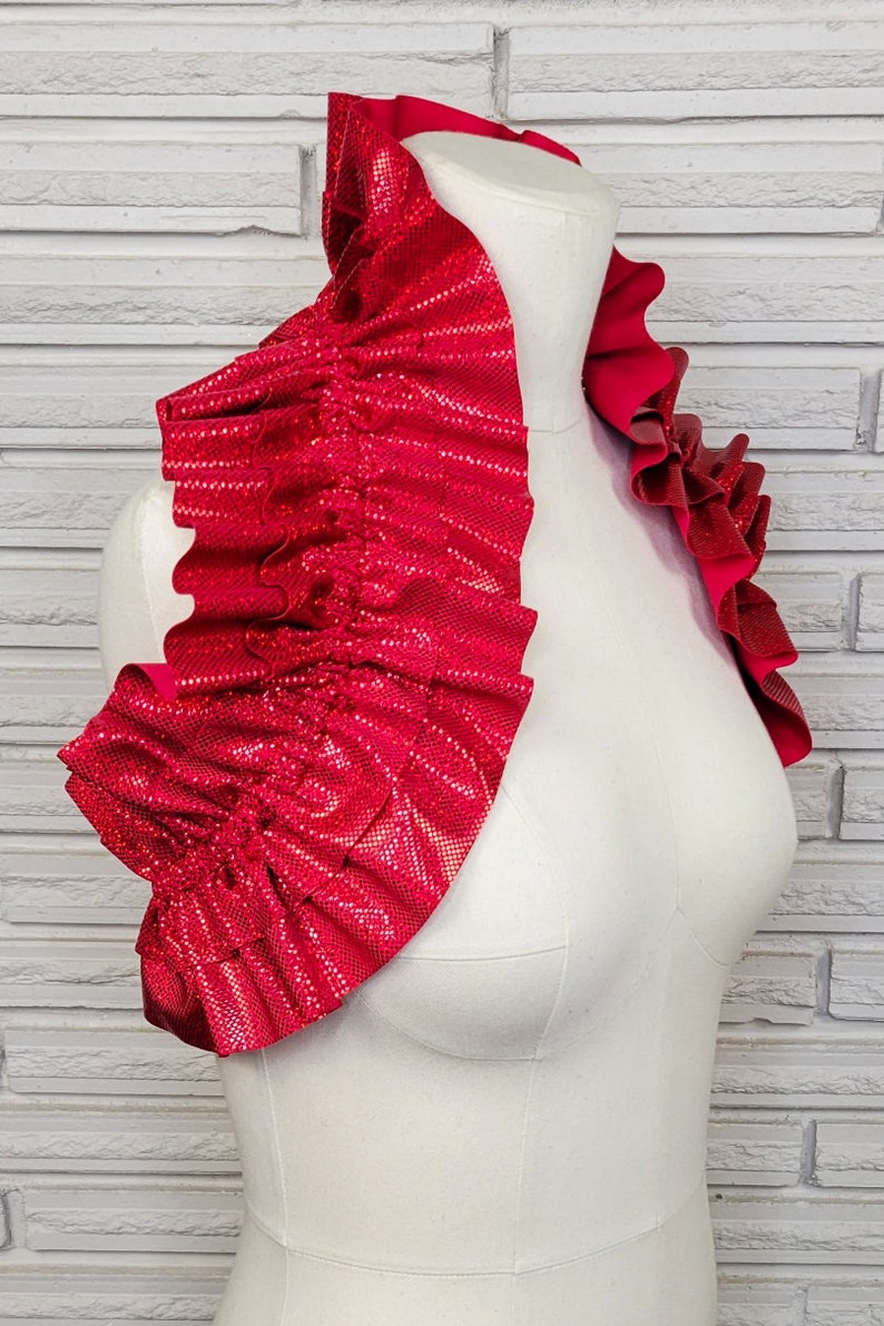 Single Color Ruffled Opera Shrug, Holographic Steampunk Collar, Variety ...