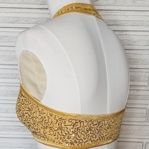 Sequin Halter Top, Aerial Dance Costume, Made to Order - Etsy