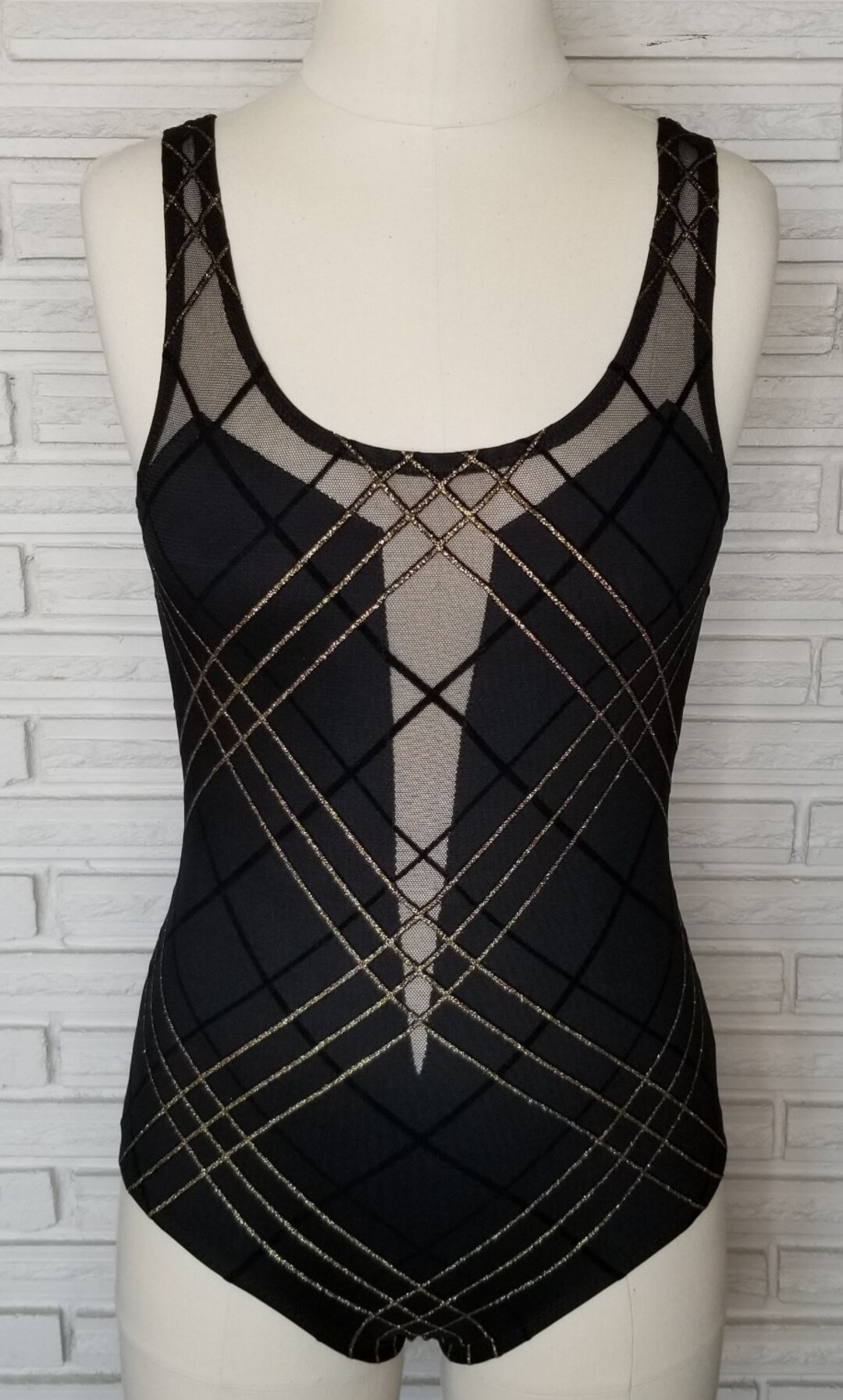 Black and Gold Mesh Cut Out Costume Made to Order - Etsy