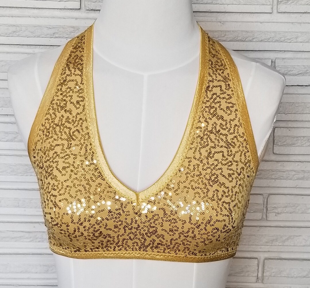 Sequin Halter Top Aerial Dance Costume Made to Order - Etsy