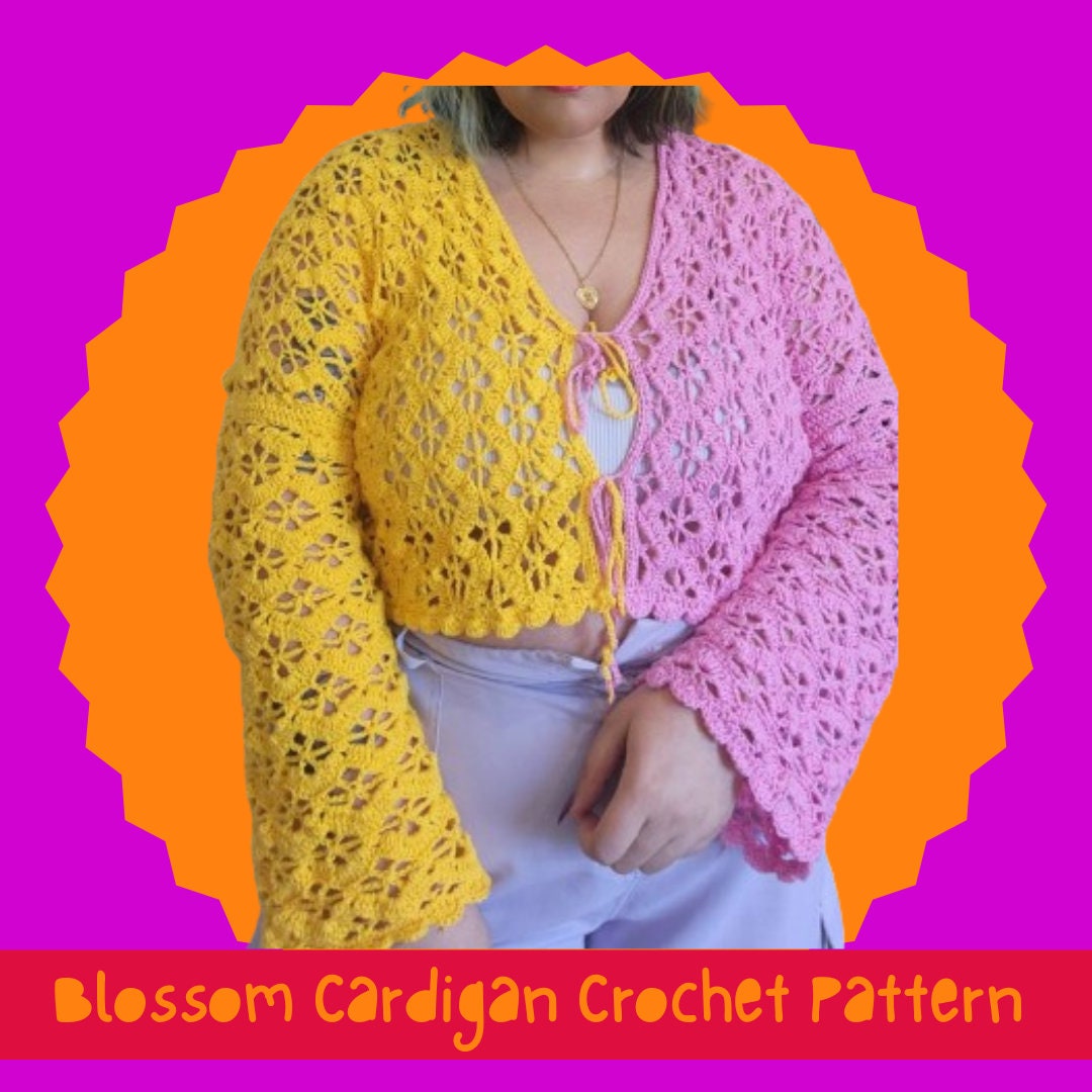 Blossom Cardigan | Crochet PATTERN | Lacy Cardigan Pattern PDF - Etsy